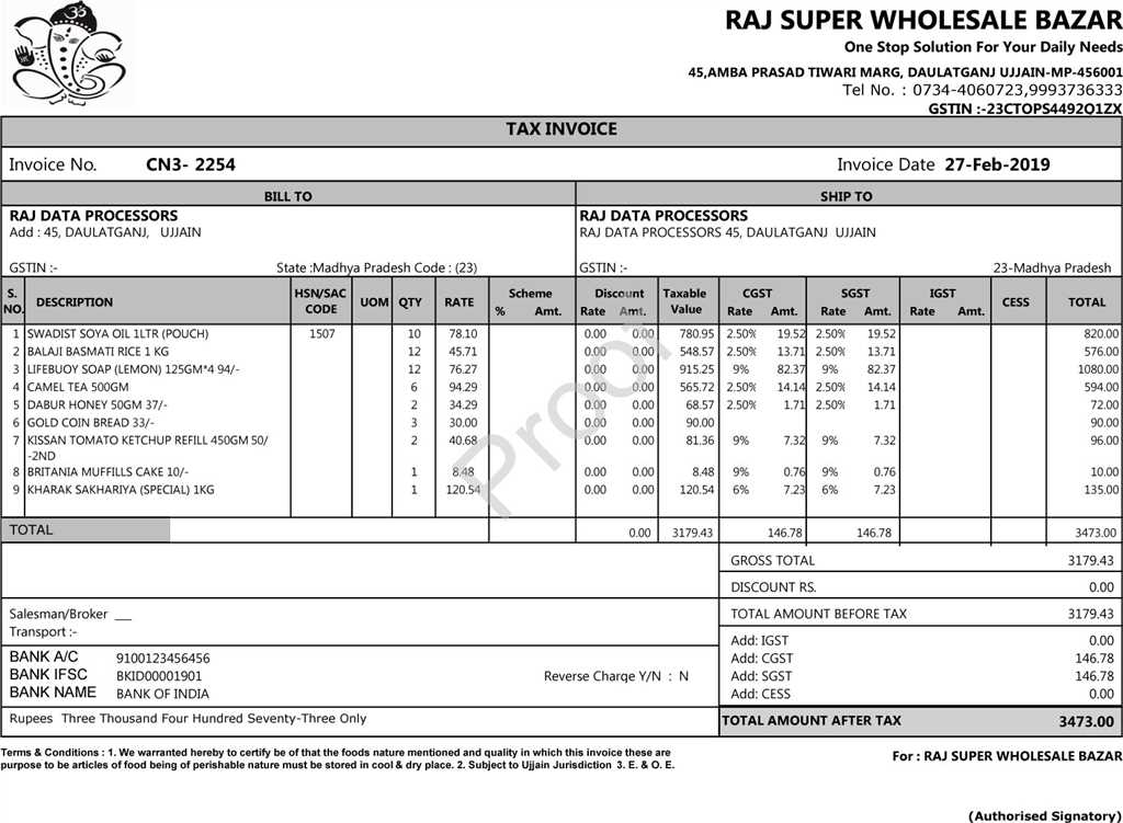 GST INVOICE FORMAT BLOG